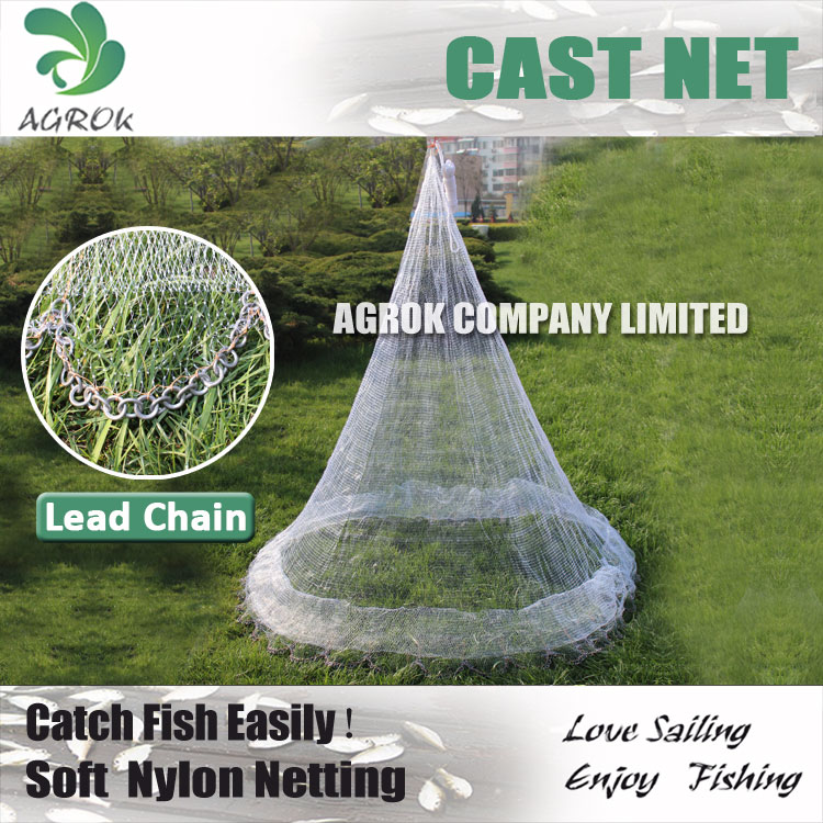 Big Size Bottom Pocket Cast Net Lead Chain Hand Made